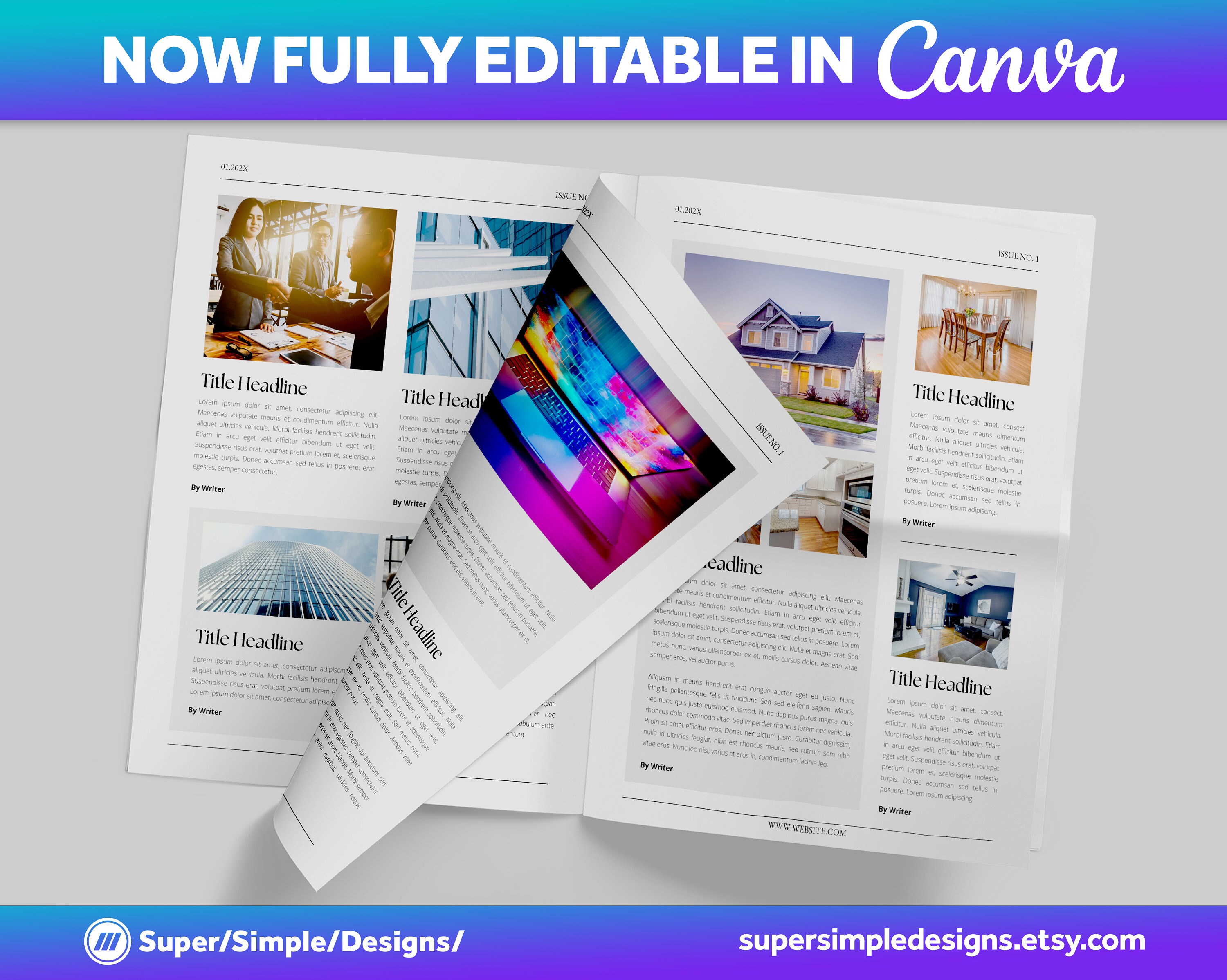 Canva Fold Out and Flyer Style Newsletter Mix and Match Template Cross ...