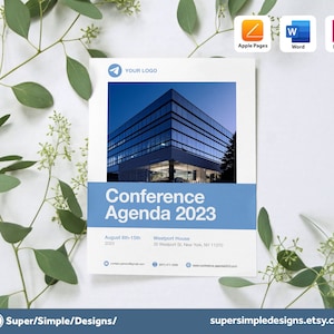 Conference Agenda Template for Pages, Word and Indesign | 24 Fully ...
