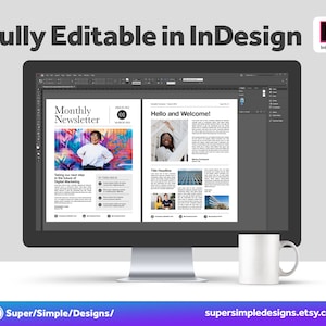 Canva Newsletter Single and Double Page Template | 8.5x11, 5.5x8.5, A4 ...
