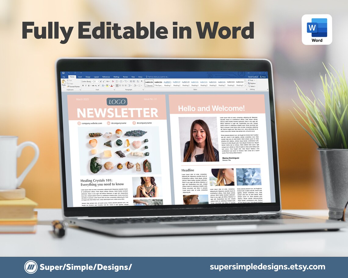 Sales Newsletter Mix and Match Template, Fully Editable in Pages, Word ...