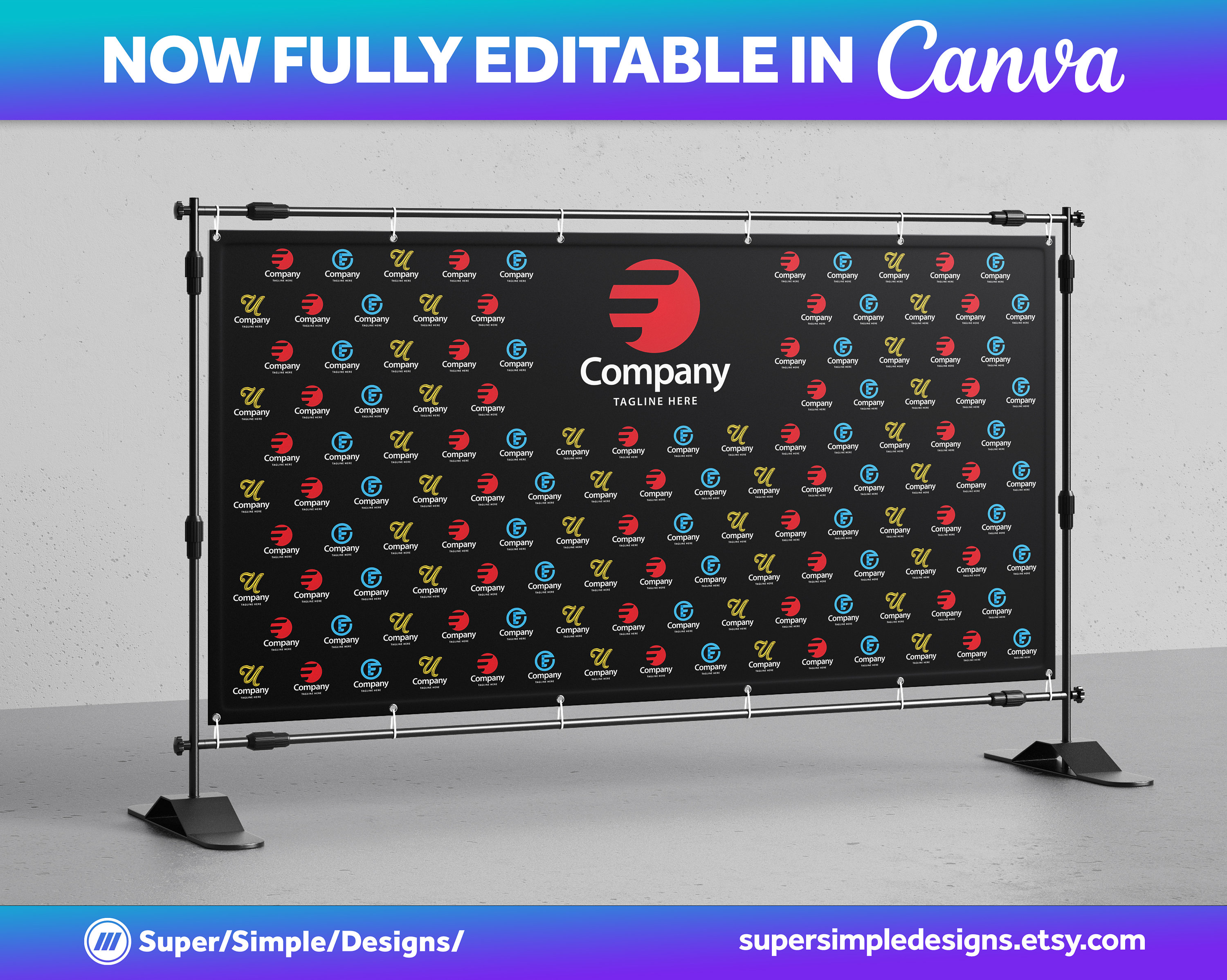 Canva Step and Repeat Backdrop Templates in 12 Designs & 10 Template ...