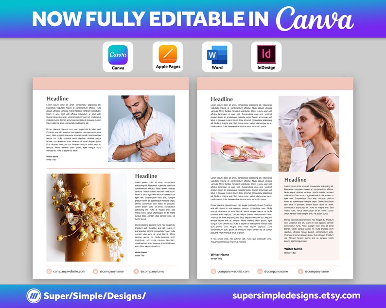 Sales Newsletter Mix and Match Template, Fully Editable in Canva, Pages ...