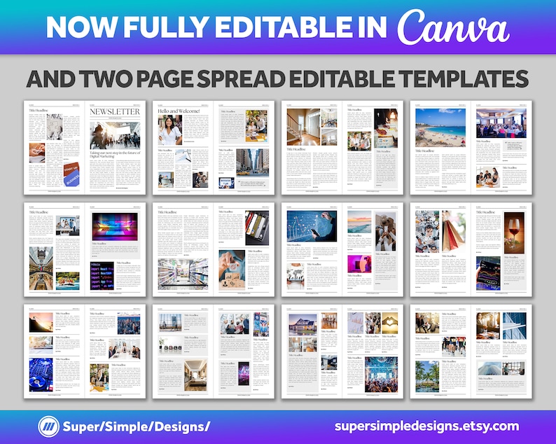Canva Fold Out and Flyer Style Newsletter Mix and Match Template Cross ...