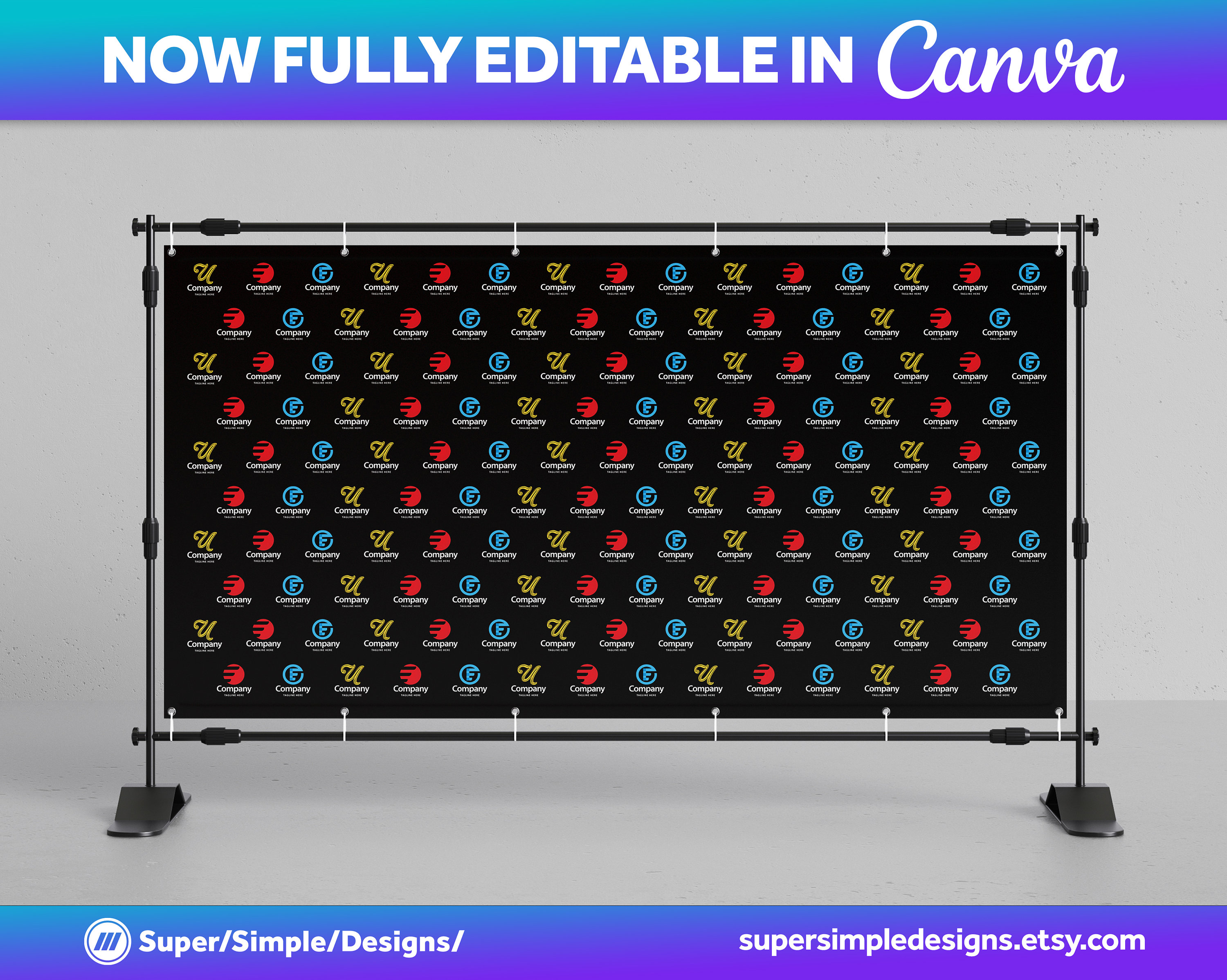 Canva Step and Repeat Backdrop Templates in 12 Designs & 10 Template ...