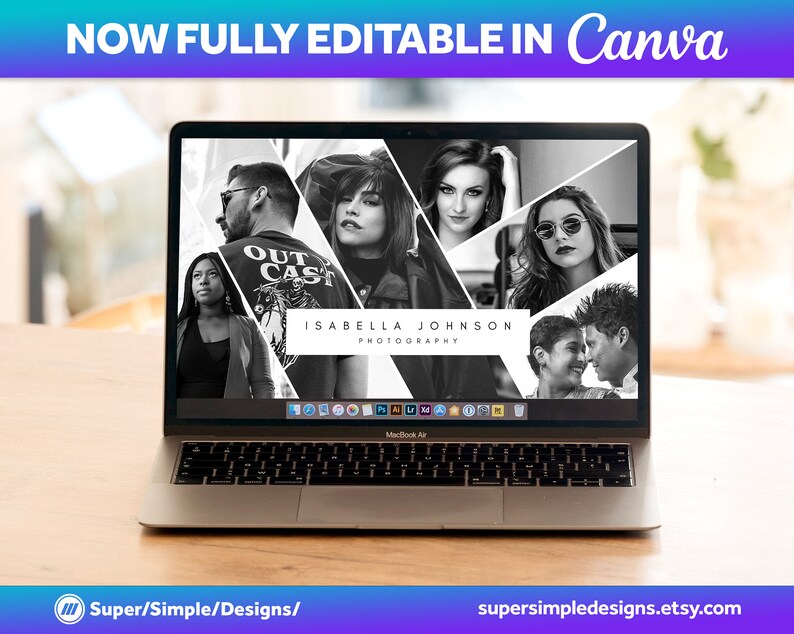 Canva Facebook Cover Photo Template for Photographers Desktop & Mobile ...