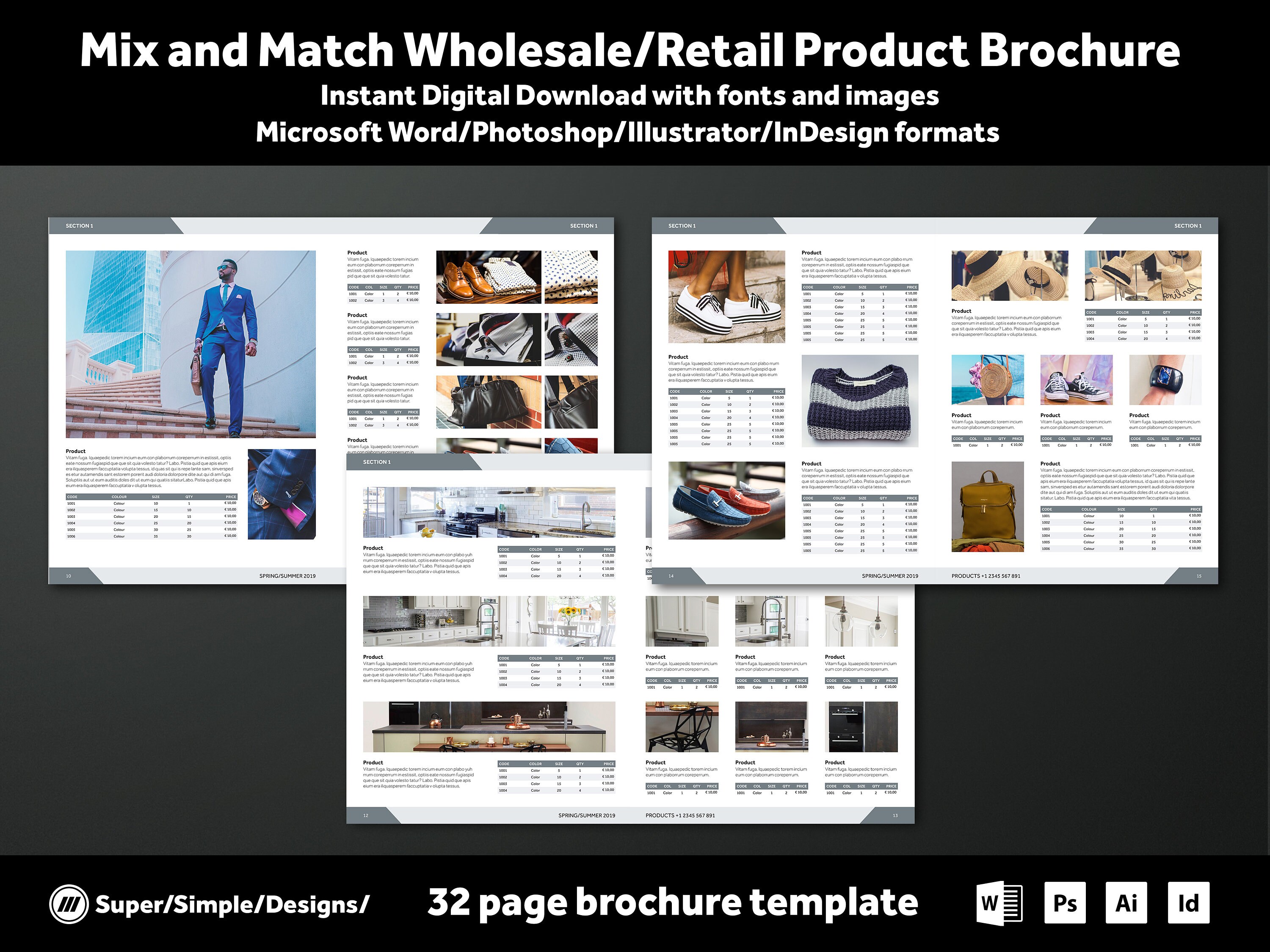 Editable Catalog Template Kit | Wholesale Retail Pricing Product Line ...
