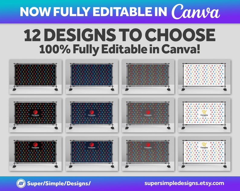 Canva Step and Repeat Backdrop Templates in 12 Designs & 10 Template ...
