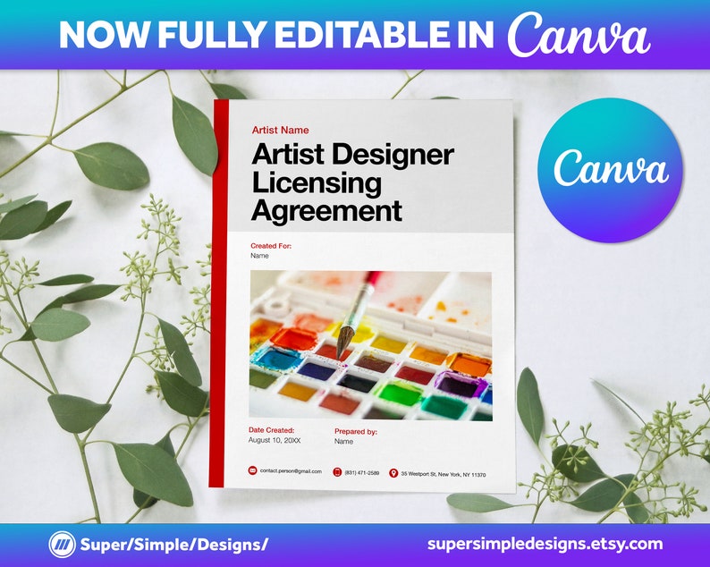 Canva Artist Designer Licensing Agreement Template Fully Written ...