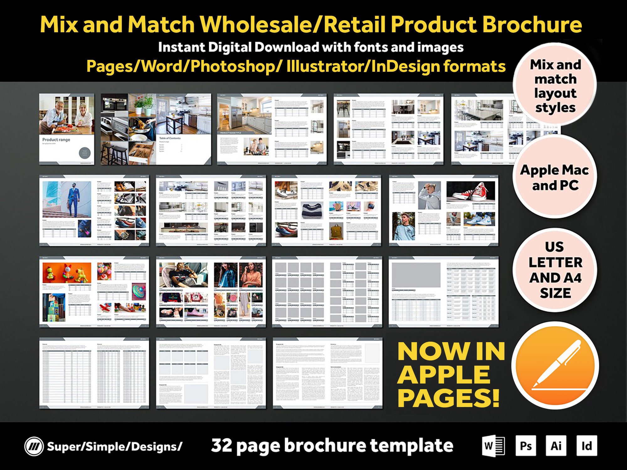 Editable Catalog Template for Pages Word Photoshop and - Etsy Canada
