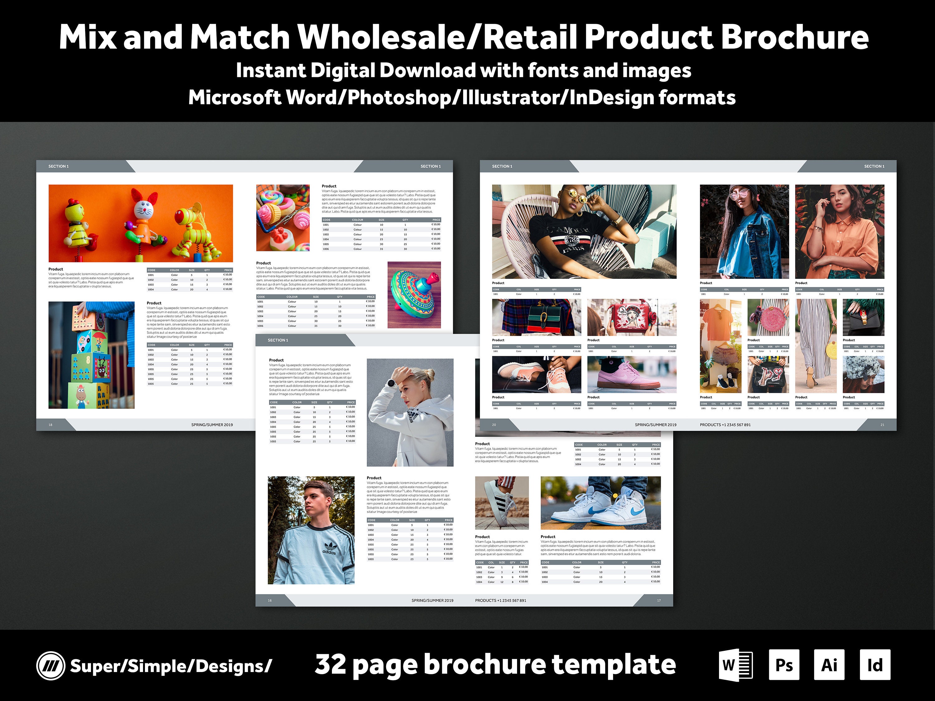 Editable Catalog Template Kit | Wholesale Retail Pricing Product Line ...