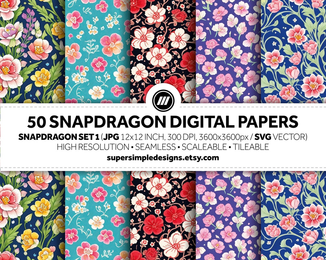 Snapdragon Serenade: Set 1 of Snapdragon Floral Bliss. Immerse in the ...