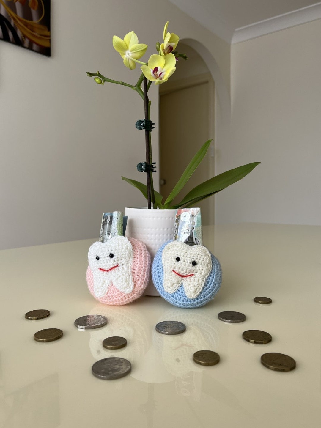 Tooth Fairy Pillow Crochet Pattern Tooth Fairy Pouch Soft Crochet ...