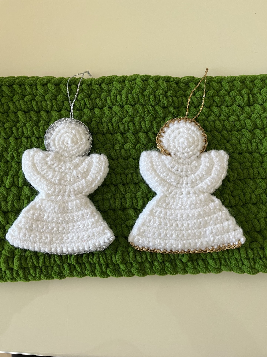 Pattern for Crochet Angel, Gold and Silver Time Angels, Christmas ...