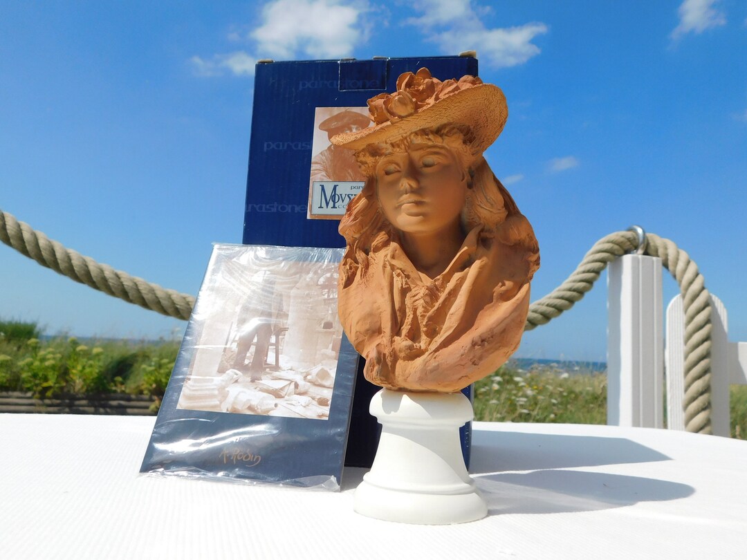 RODIN ROSE BEURET Sculpture.copy of Rodin's Art Work.bust on Pedestal ...