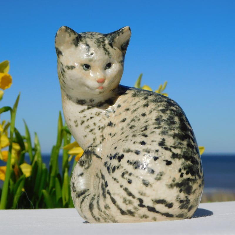 Ceramic Cat Figurine - Etsy