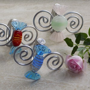 GLASS CANDY NAPKIN Holders.vintage Dary Rees.glass Candy Gift.glas Slik ...