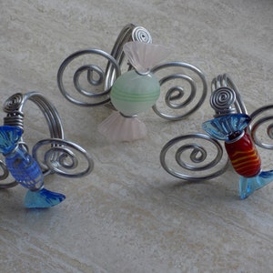 GLASS CANDY NAPKIN Holders.vintage Dary Rees.glass Candy Gift.glas Slik ...