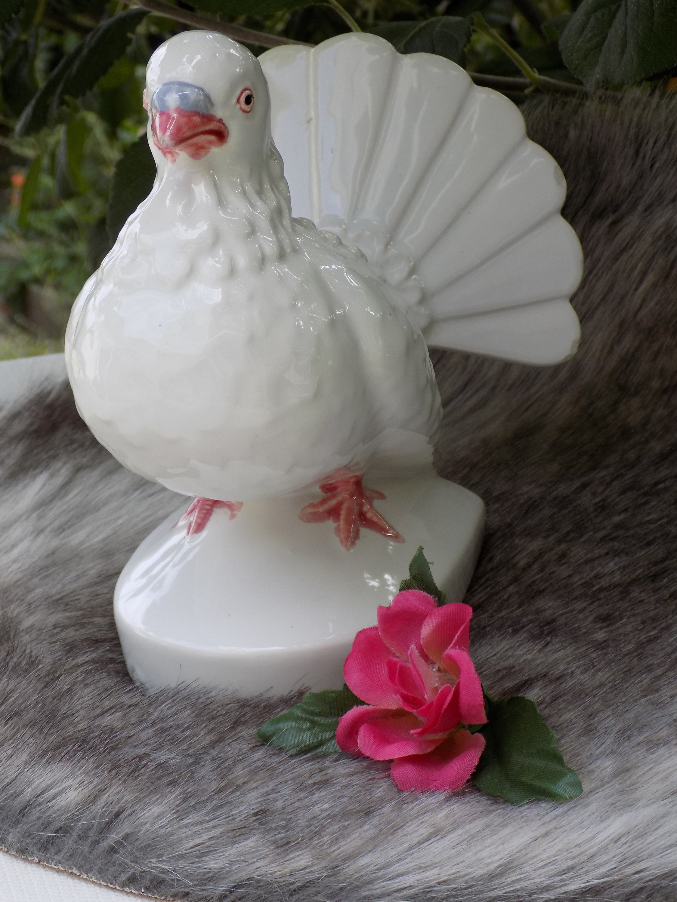 VINTAGE CERAMIC PIGEON With Storage Place.vintage White Dove | Etsy