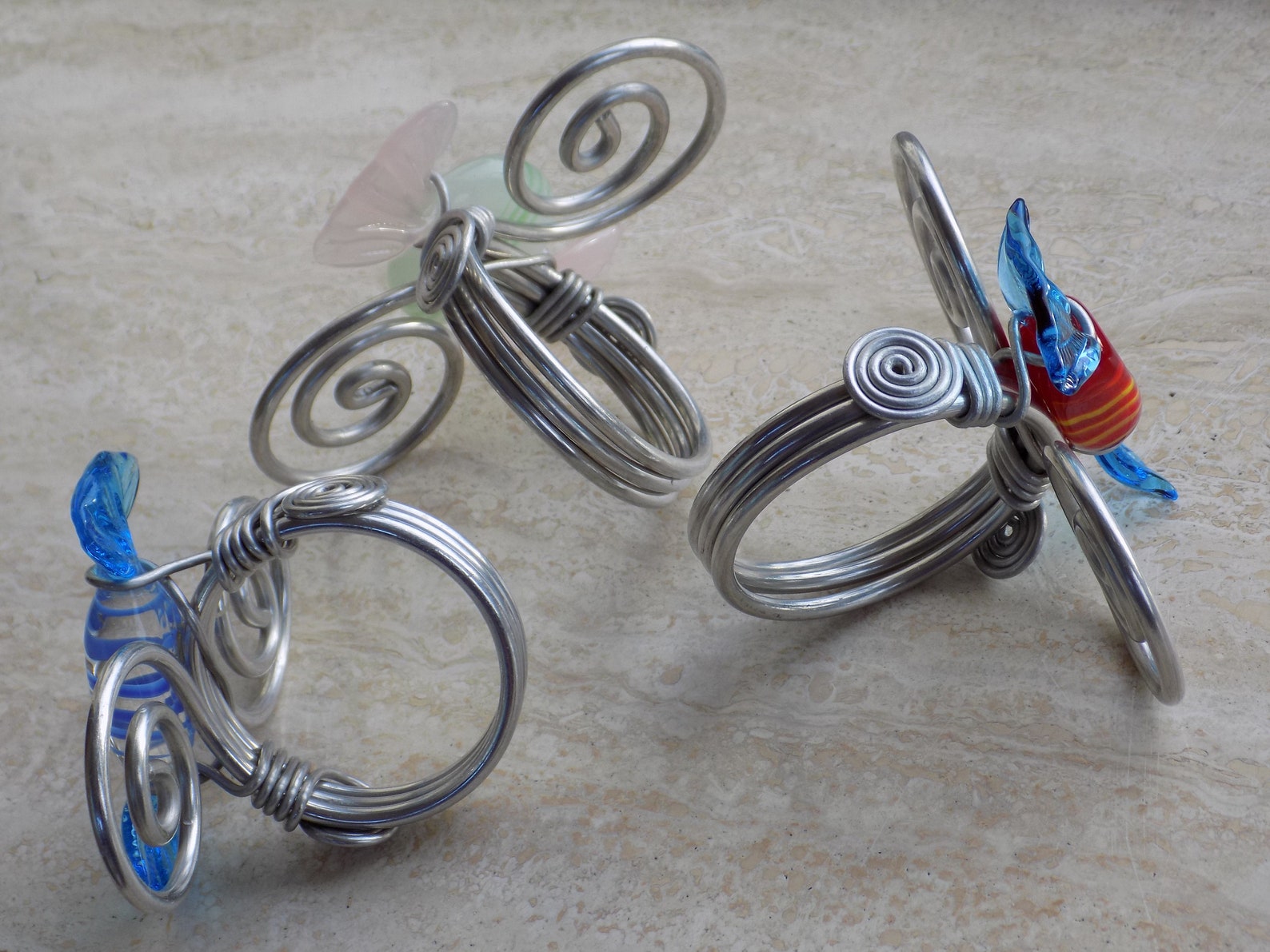 GLASS CANDY NAPKIN Holders.vintage Dary Rees.glass Candy | Etsy