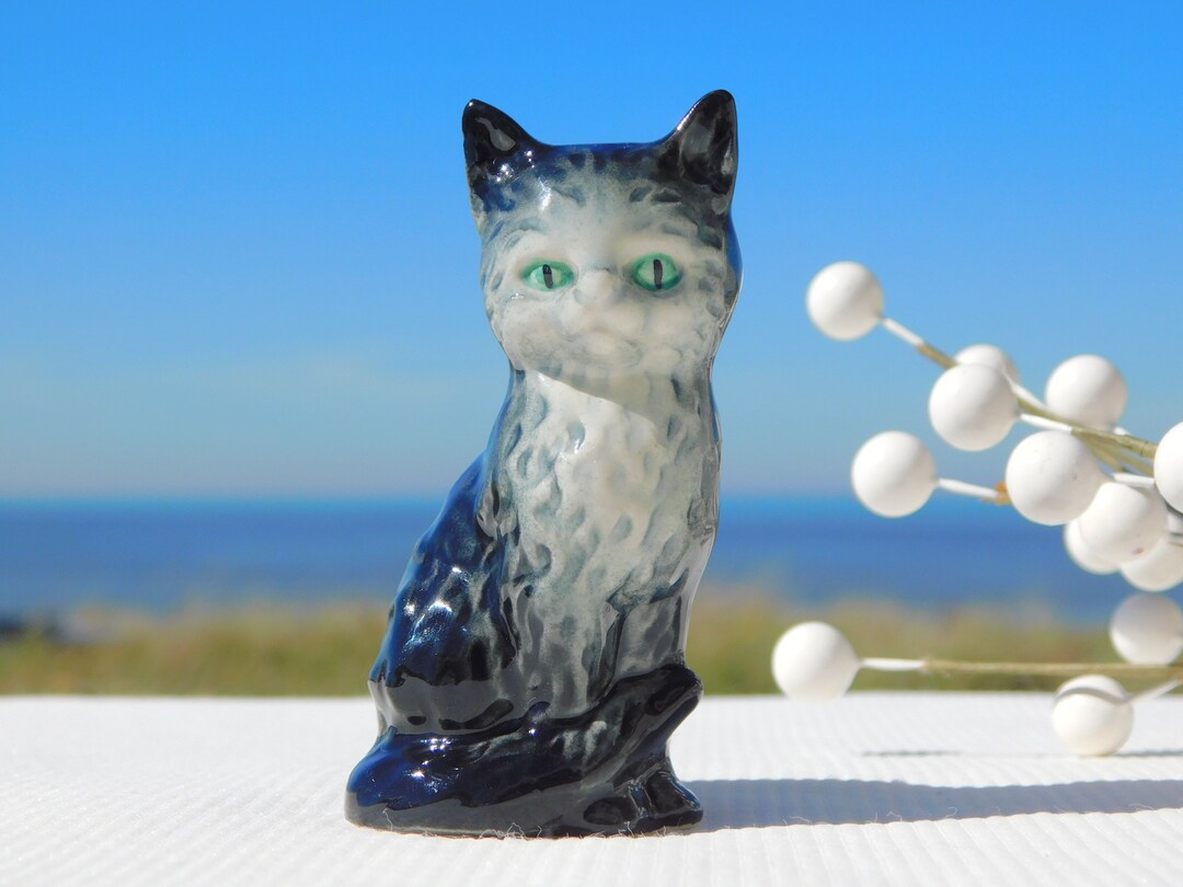 GOEBEL CAT CK 43/A .miniature Vintage Goebel West Germany Cat.greened ...