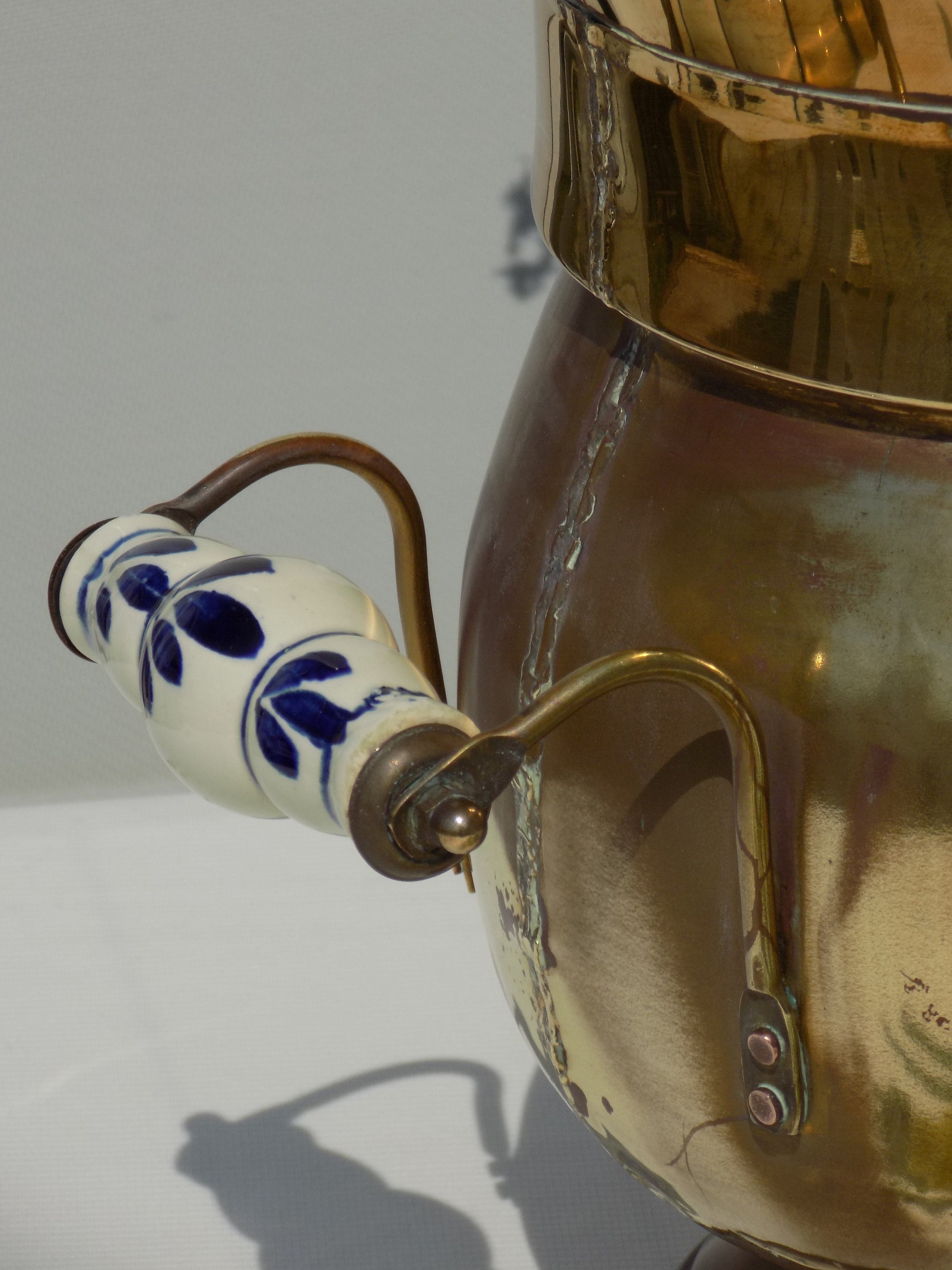 VINTAGE COPPER BRASS Helmet Shaped Coal Kit.handmade Dutch Brass Art ...