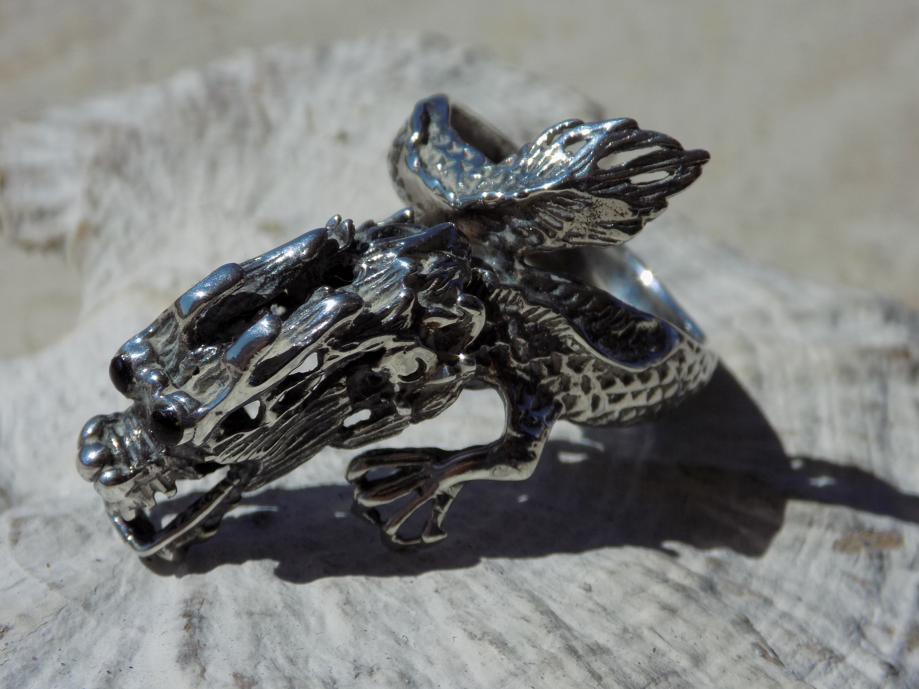 DRAGON SILVER SYMBOL Ring.vintage 925 Silver Movable Dragon Ring.silver ...