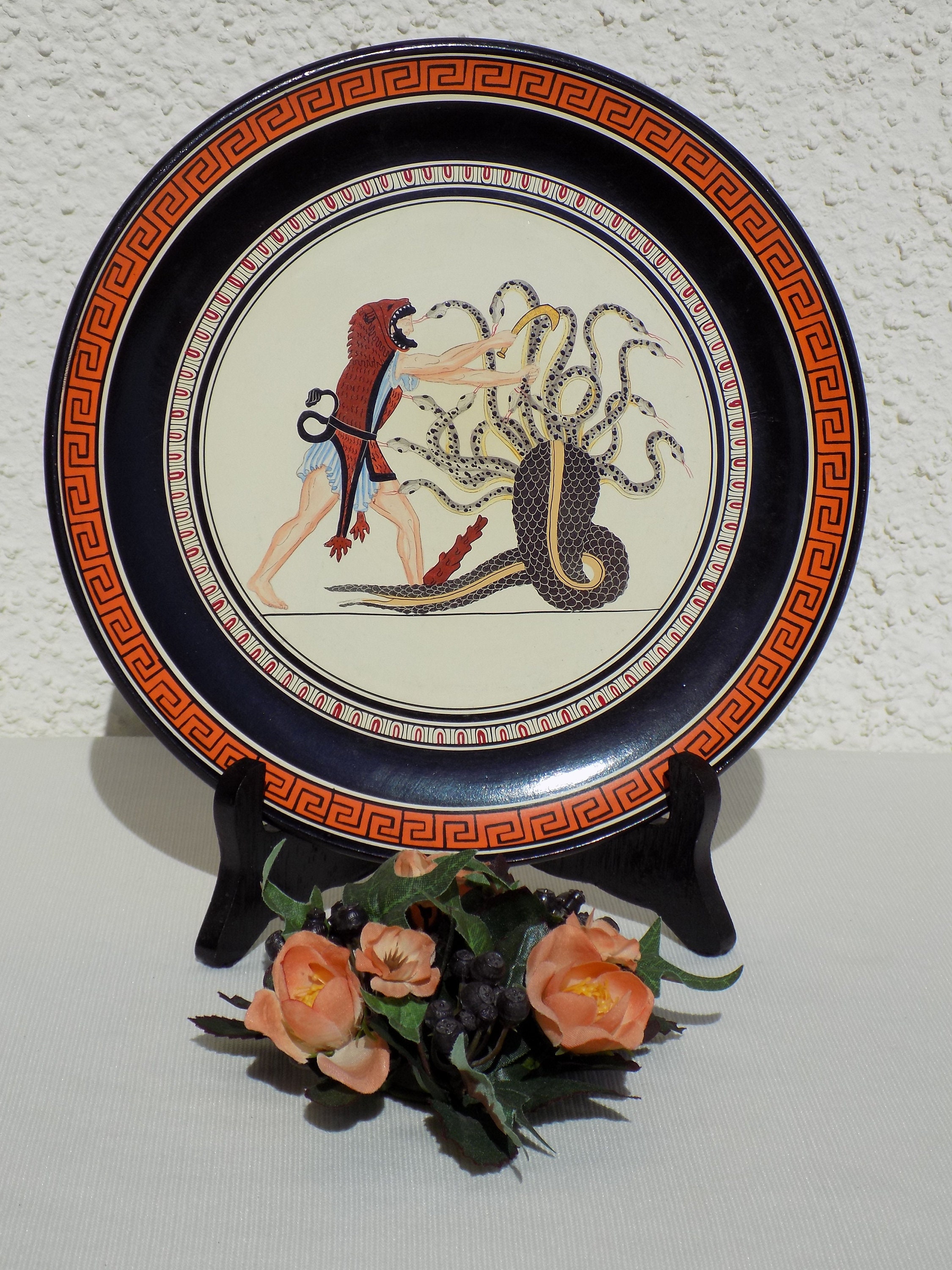 HERAKLES KILLING LERNAIA Hydra.ancient Greek Art Pottery Wall - Etsy ...
