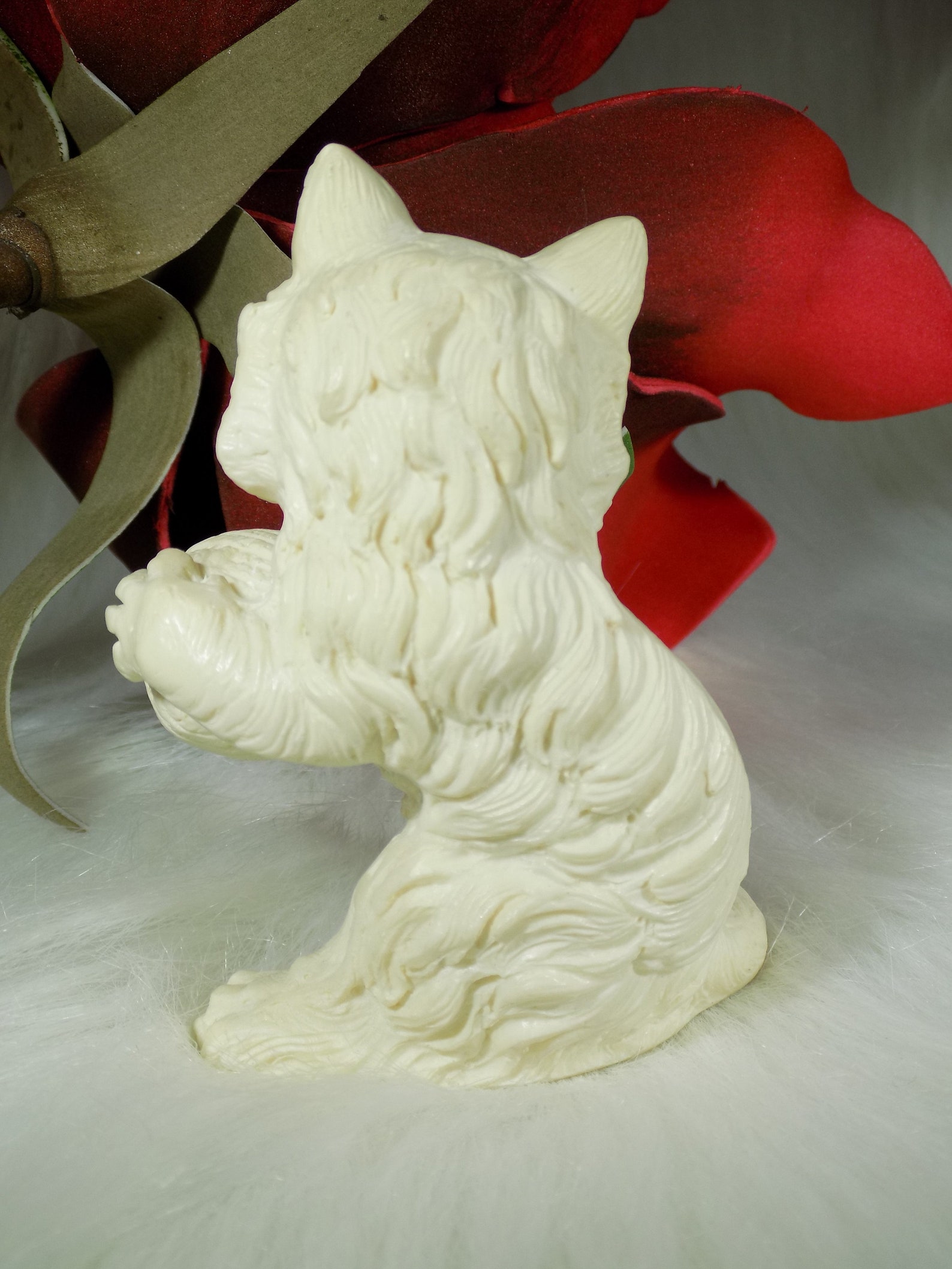 A.SANTINI CAT Figurine.vintage Albaster Cat.classic Santini Sculpture ...