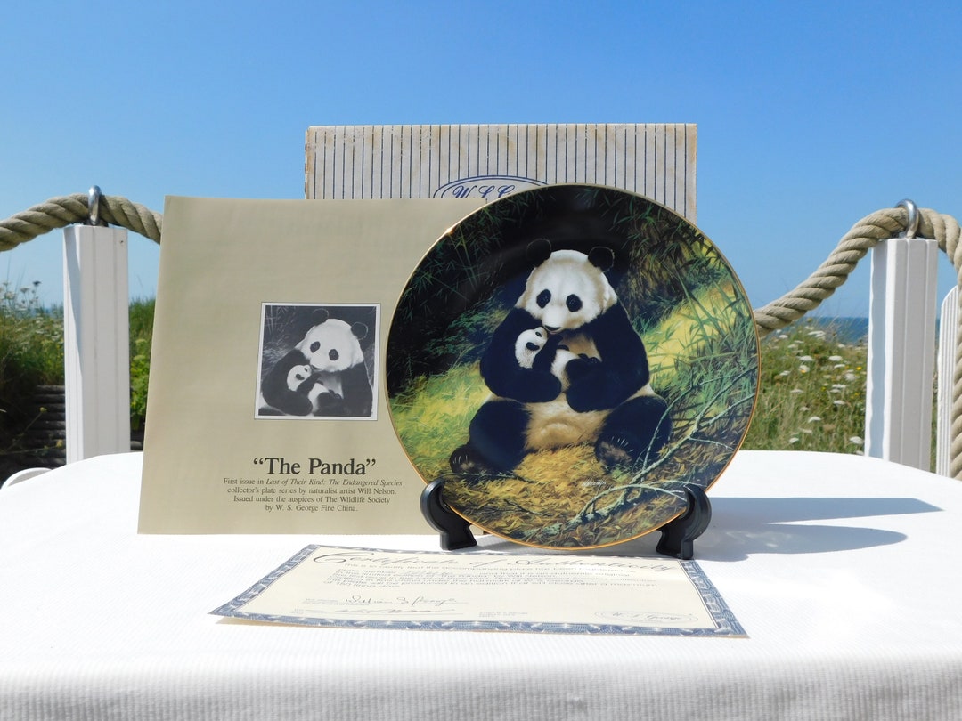 THE PANDA Collectors Plate.w.s.george Fine China.last of Their Kind.the ...