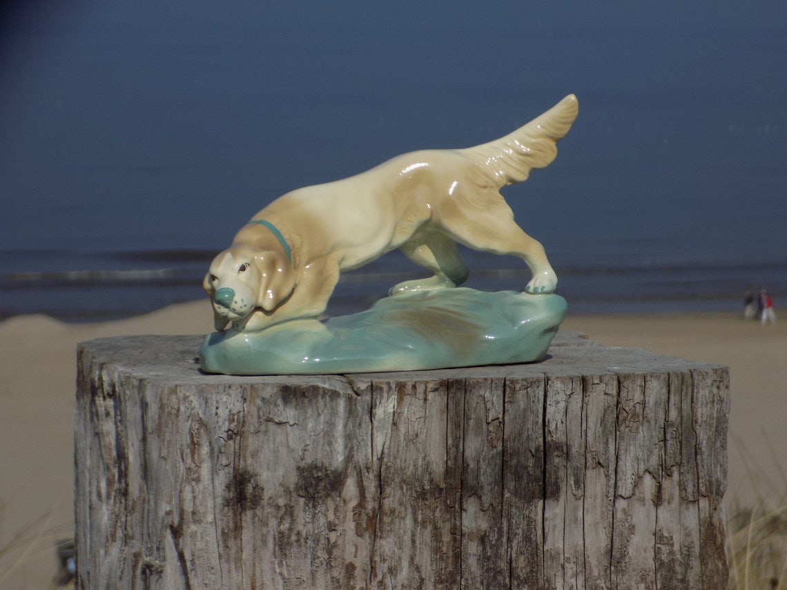 KK 1888 CERAMIC DOG Figurine.Art Deco English Setter.Viennese | Etsy