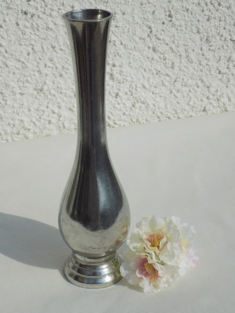 VINTAGE PEWTER Vases.pewter Vase.pewter Gifts.set Van Twee Tinnen Vazen ...