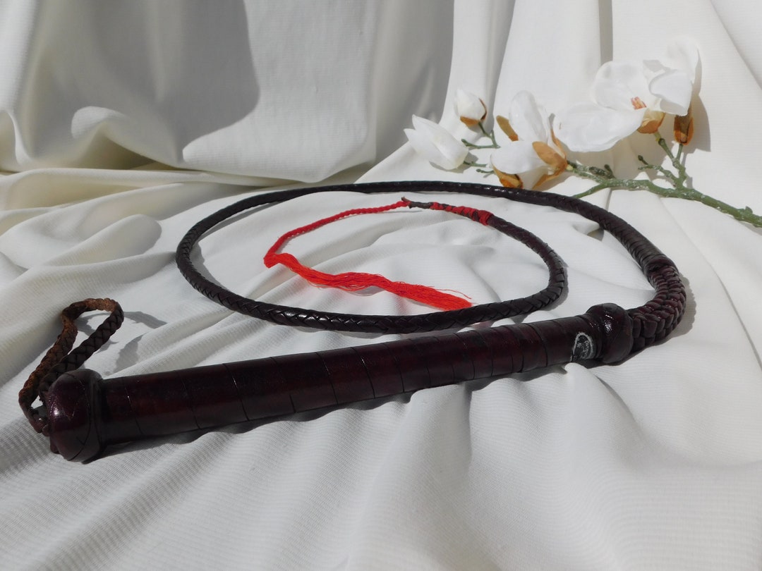 VINTAGE 1.50 M BRAIDED LEATHER Whip.peitsche.le Fouet.karbatsche.piska ...