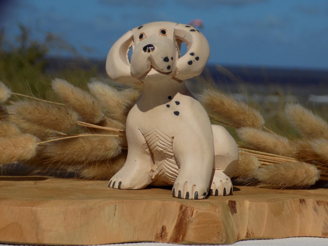 VINTAGE ARTESANIA RINCONADA Handmade in Uruguay Ceramic Dog Figurine ...