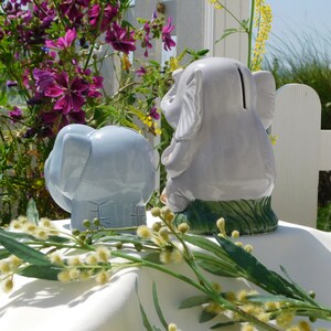 ELEPHANT COIN Banks.ceramic Elephants.two Gray Elephant Piggy Banks ...