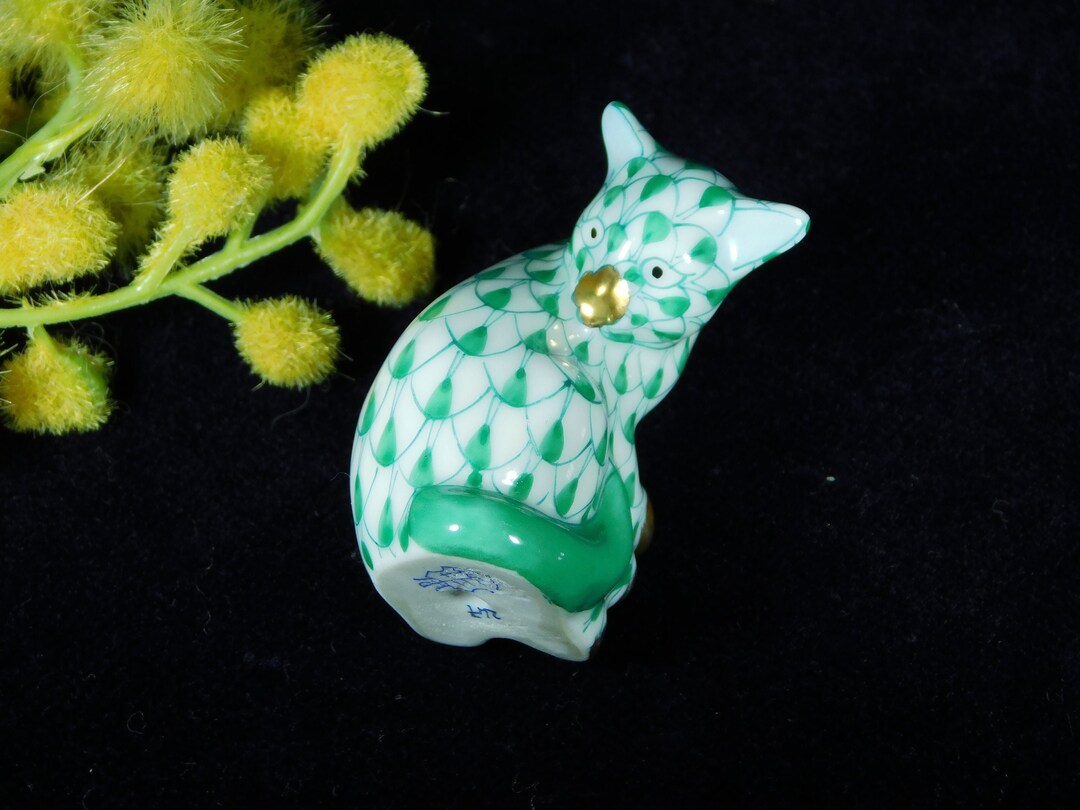 Herend CAT Figurine.small Herend Hungary Animal - Etsy