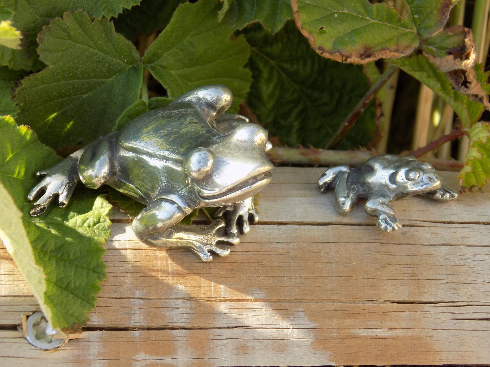 VINTAGE PEWTER Frogs.gelria Tin.pewter Frog Figurine.vintage | Etsy