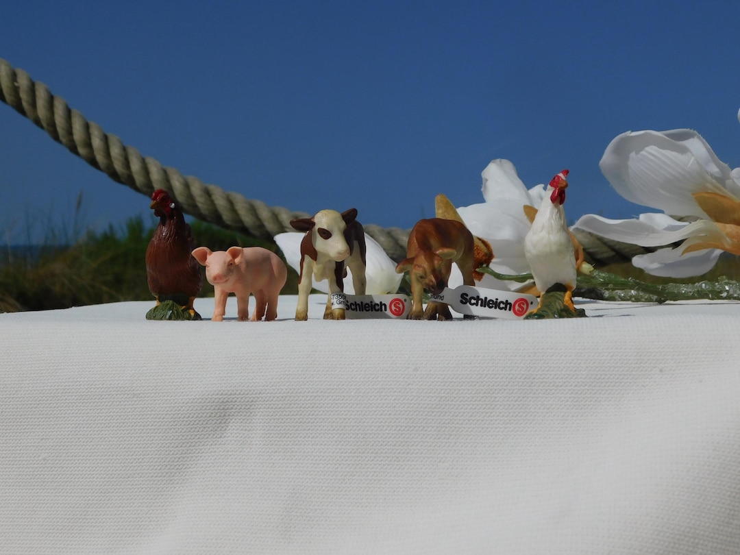 SCHLEICH GERMANY Domestic Farm World Animals Set. 5-pcs. Small ...