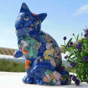 Chinese ceramic cat figurines store