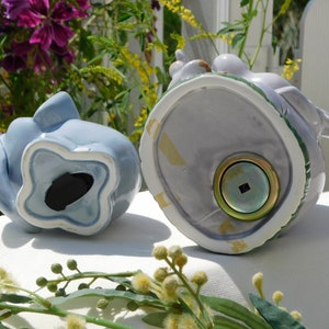 ELEPHANT COIN Banks.ceramic Elephants.two Gray Elephant Piggy Banks ...