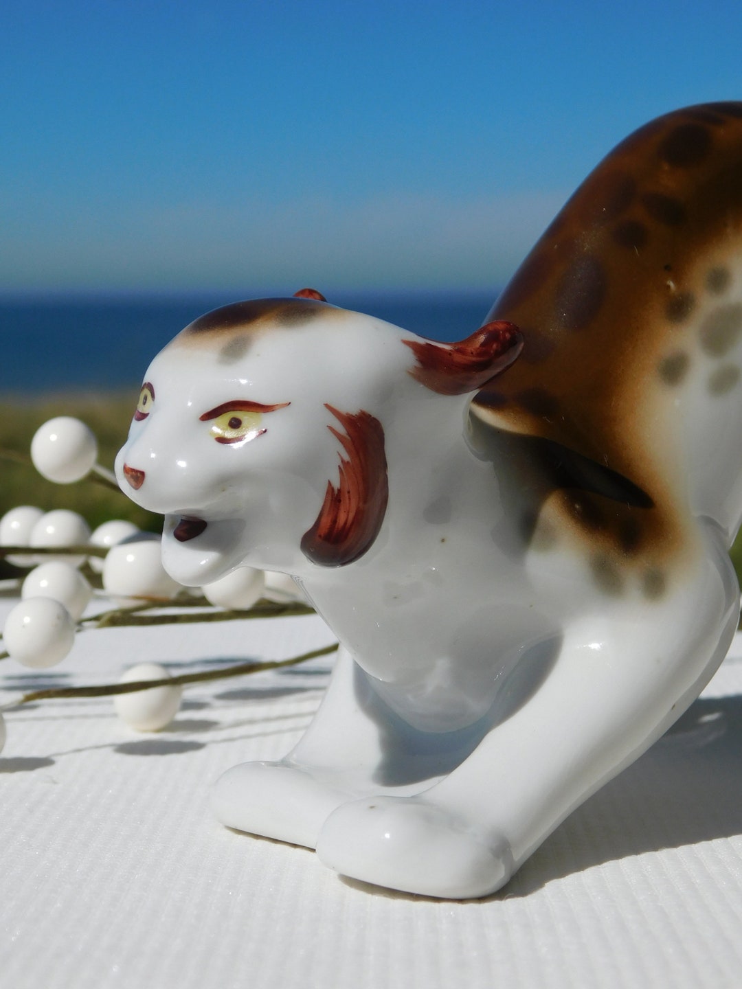 POLONSKY Porcelain Lynx.polonne Zhk USSR Porcelain Wild Cat - Etsy