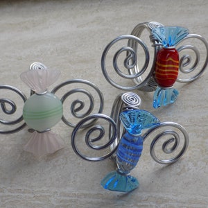 GLASS CANDY NAPKIN Holders.vintage Dary Rees.glass Candy Gift.glas Slik ...
