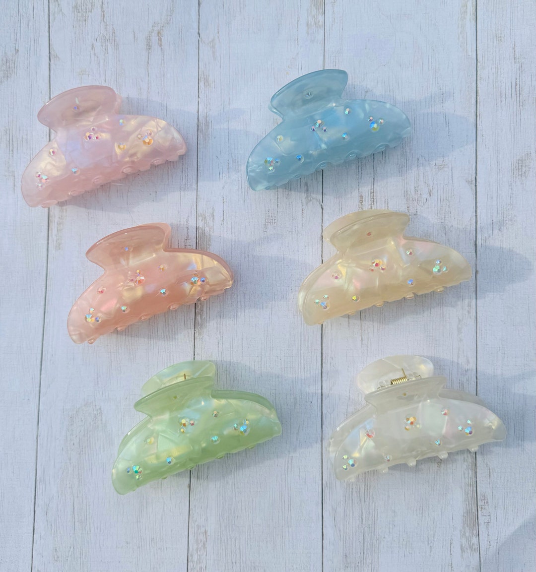 Rhinestone Mouse Claw Clips - Etsy