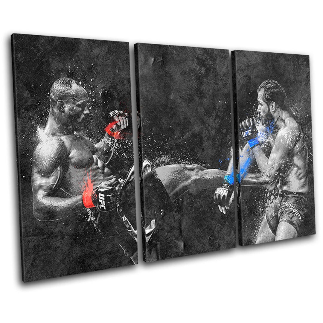 UFC MMA Usman Masvidal Grunge Sports TREBLE Canvas Art Print - Etsy