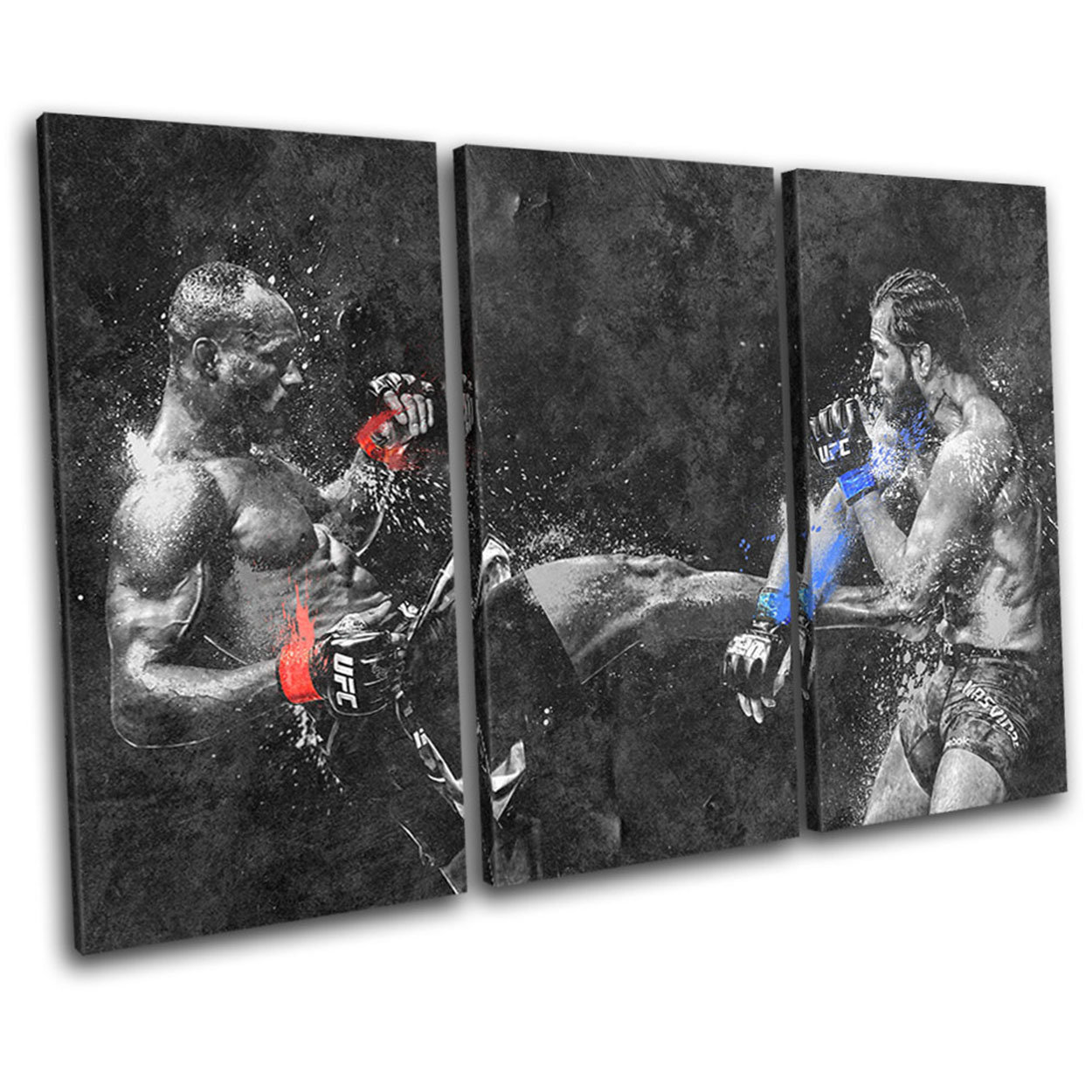 UFC MMA Usman Masvidal Grunge Sports TREBLE Canvas Art Print | Etsy