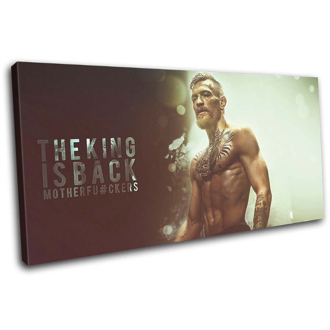 Conor Mcgregor UFC MMA Grunge Sports Canvas Art Print Box Framed ...
