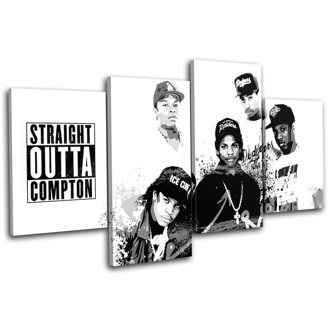 NWA Hip Hop Rap Graffiti Straight Outta Compton Urban Canvas Art Print ...