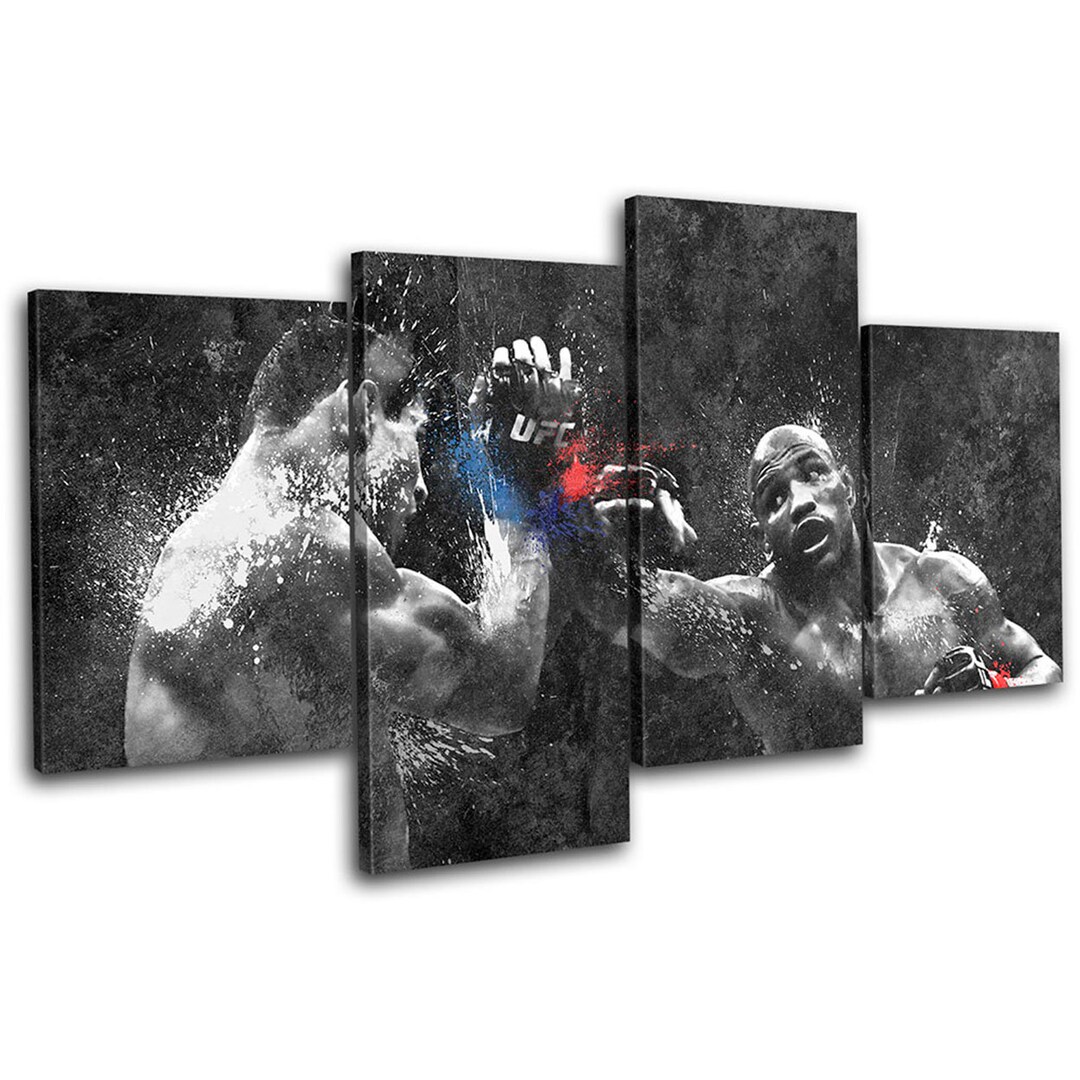 UFC Grunge Costa Romero MMA Sports MULTI Canvas Art Print Box Framed ...