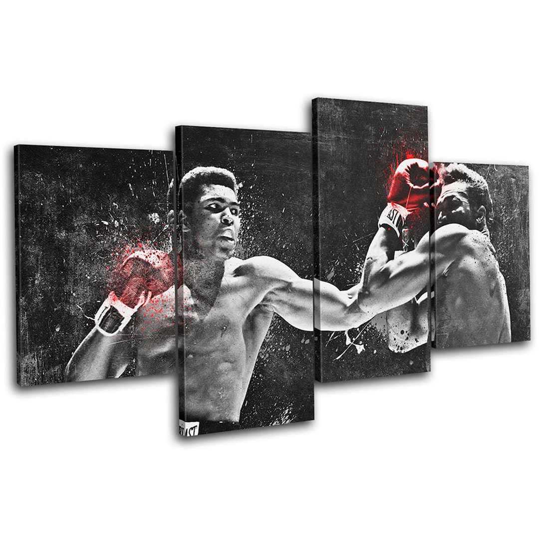 Muhammad Ali Boxing Canvas Art Print, Urban Grunge Wall Hanging - Etsy