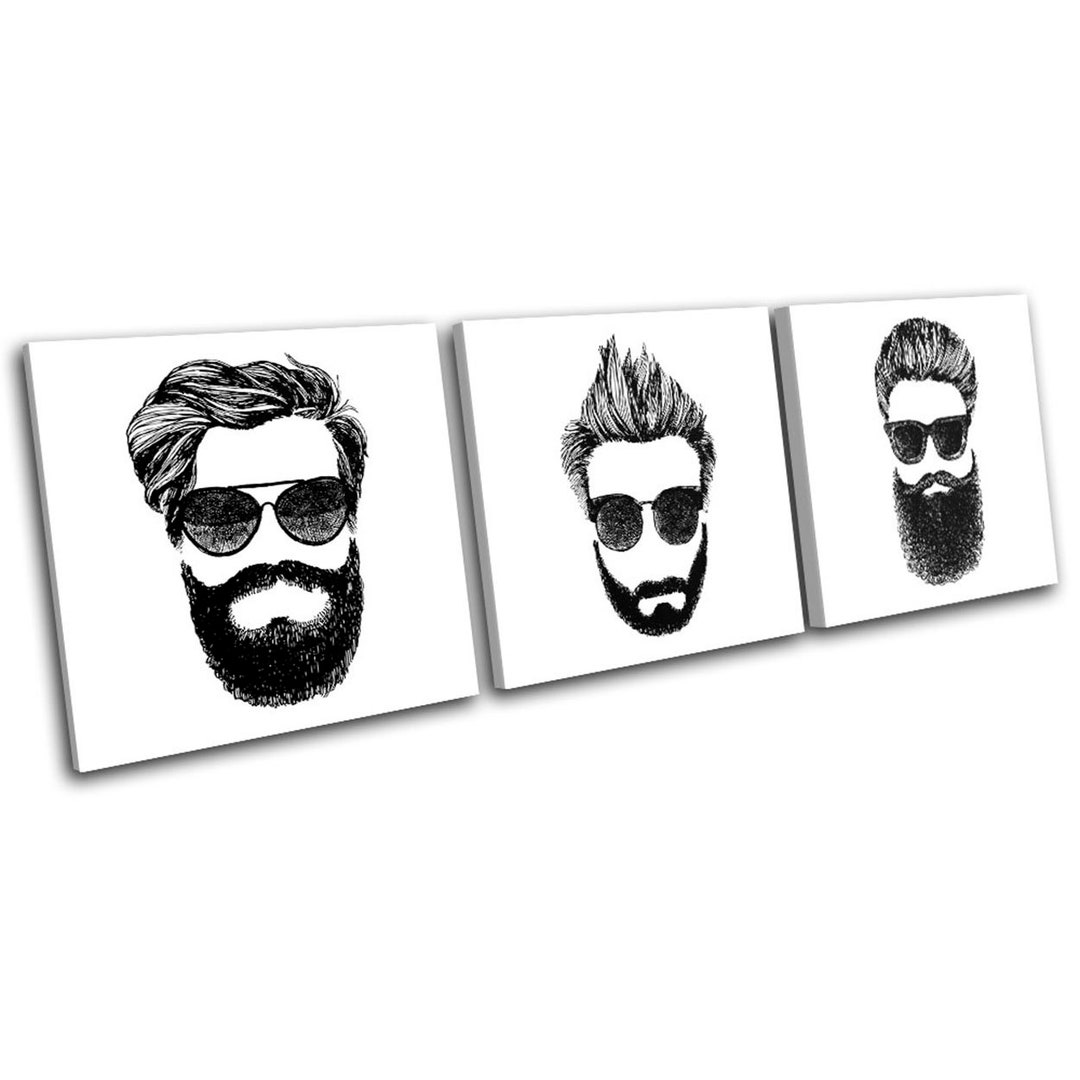 Hipster Male Grooming Beard Tash Urban TREBLE Canvas Art Print Box ...