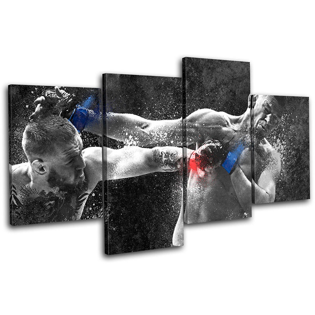 Conor Mcgregor Vs Nate Diaz UFC MMA Grunge Abstract Sports Canvas Art ...